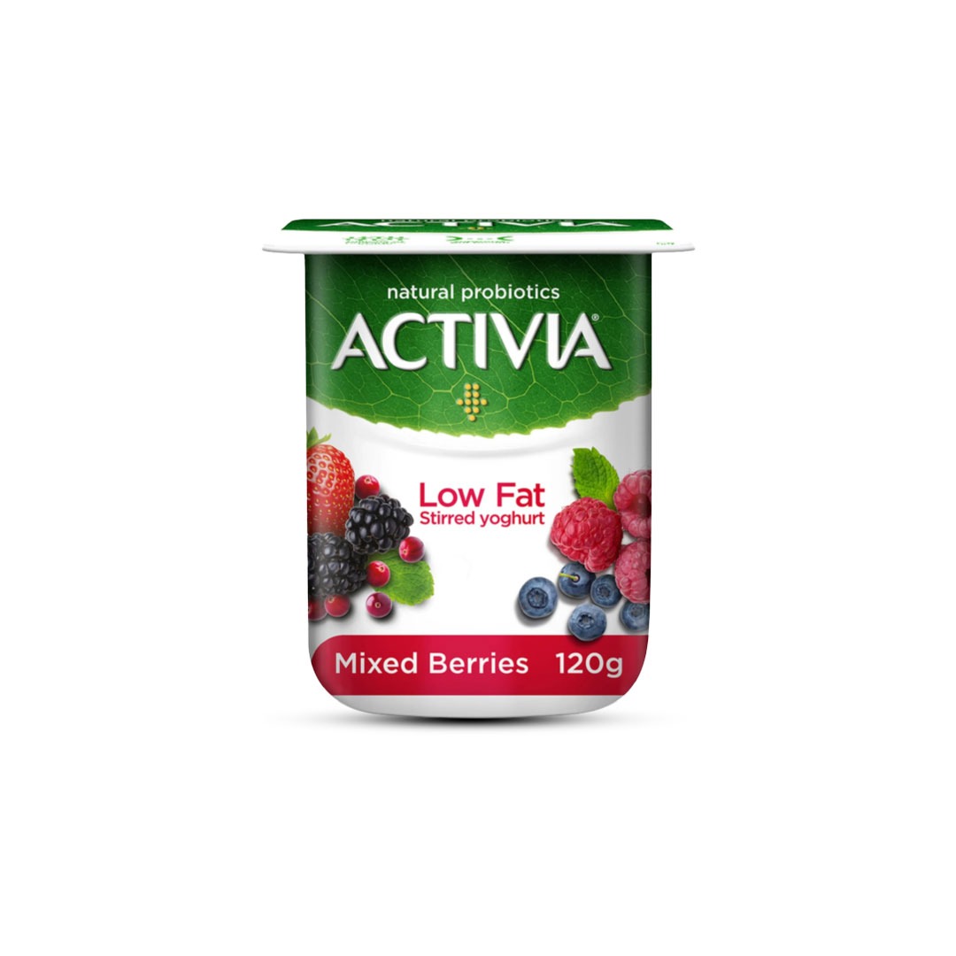 ACTIVIA YOGHURT MIXED BERRIES LOW FAT 120GM Online | Waynik By Safco