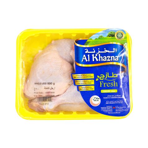 AL KHAZNA FRESH CHICKEN WHOLE LEGS SKIN ON Online | Waynik By Safco