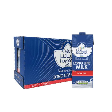 HAYATNA UHT LOW FAT MILK 12X1LTR Online | Waynik By Safco