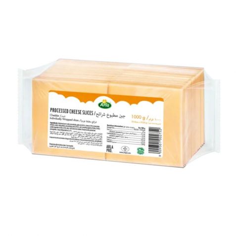 ARLA PRO PROCCESSED CHEDDAR CHEESE SLICED WRAPPED 8X52X19.23GM