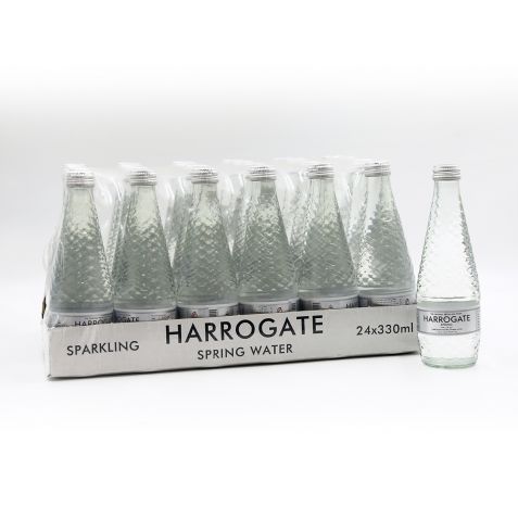 HARROGATE SPARKLING WATER - GLASS BOTTLE 24X330ML Waynik By Safco