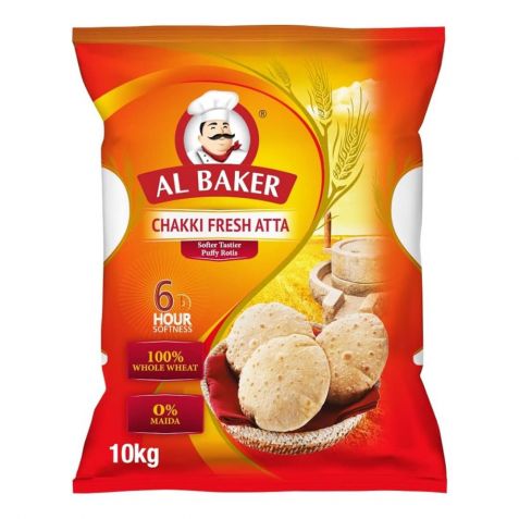 AL BAKER CHAKKI FRESH ATTA 10KG | Waynik By Safco