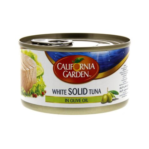 CALIFORNIA GARDEN WHITE TUNA SOLID IN OLIVE OIL 170GM Waynik By Safco