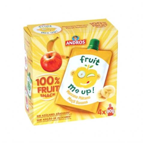 ANDROS FRUIT ME UP APPLE BANANA 4X90GM Online | Waynik By Safco