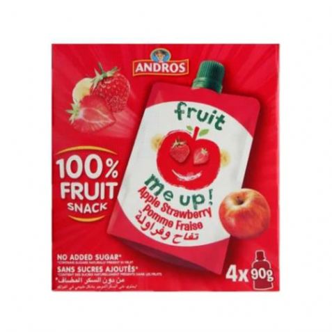 ANDROS FRUIT ME UP APPLE STRAWBERRY 4X90GM Online | Waynik By Safco