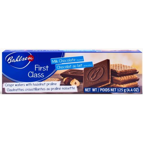 BAHLSEN FIRST CLASS MILK CHOCOLATE FLAVORED CRISPY WAFERS WITH HAZELNUT ...