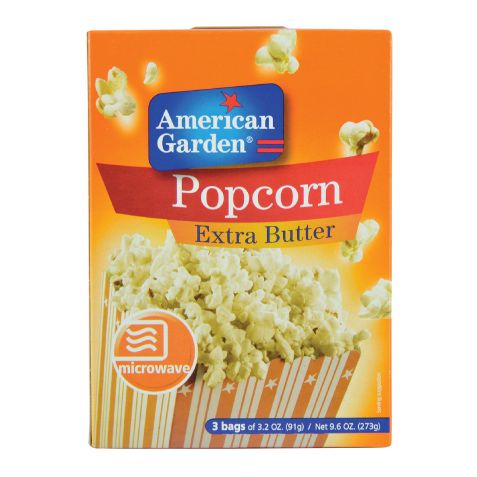 AMERICAN GARDEN MICROWAVE POPCORN EXTRA BUTTER 273GM Waynik By Safco