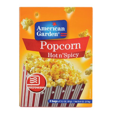 AMERICAN GARDEN MICROWAVE POPCORN HOT & SPICY 273GM Waynik By Safco