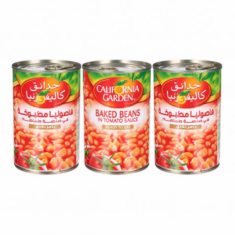 CALIFORNIA GARDEN BAKED BEANS 420GM PACK OF 3 Waynik By Safco