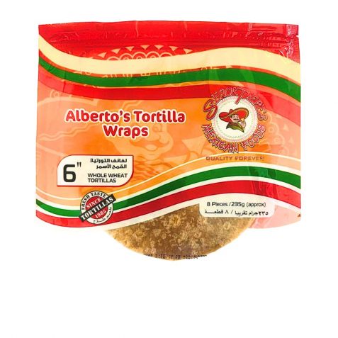 SENOR PEPE'S FLOUR TORTILAS 6'' WHOLE WHEAT (DRY) 8PCS