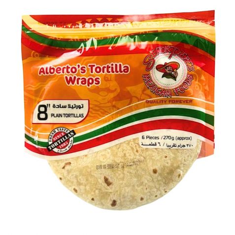 SENOR PEPE'S FLOUR TORTILLAS 08'' PLAIN (DRY) 6PCS