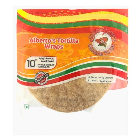 SENOR PEPE'S FLOUR TORTILAS 10'' WHOLE WHEAT (DRY) 6PCS