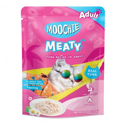 Moochie Cat Food Tuna Recipe In Gravy Pouch 12 x 70g Waynik By Safco