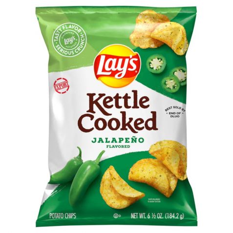 Lay's Kettle Cooked Jalapeno Flavored Potato Chips 6.5OZ|Waynik