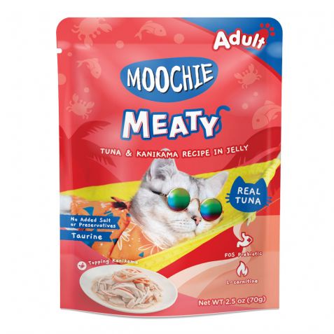Moochie Cat Food Tuna & Kanikama Recipe in Jelly Pouch 12 x 70g