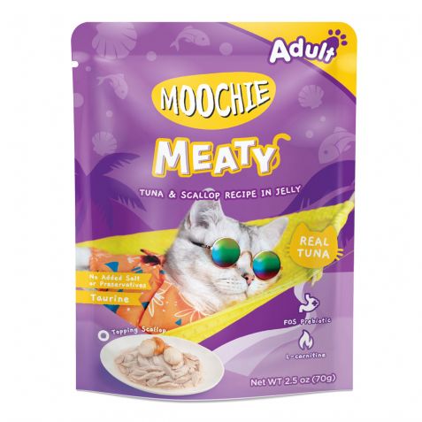 Moochie Cat Food Tuna & Scallop Recipe in Jelly Pouch 12 x 70g
