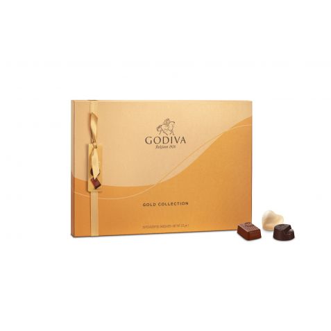 GODIVA ASSORTED CHOCOLATE GOLD GIFT BOX 35PCS 372GM Waynik By Safco
