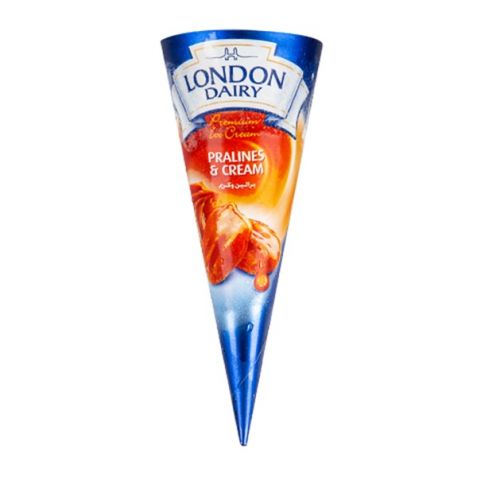 LONDON DAIRY PRALINES ICE CREAM CONE 140GM Online | Waynik By Safco