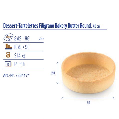 HUG TARTELETTES FILIGRANO BUTTER 7CM Online | Waynik By Safco