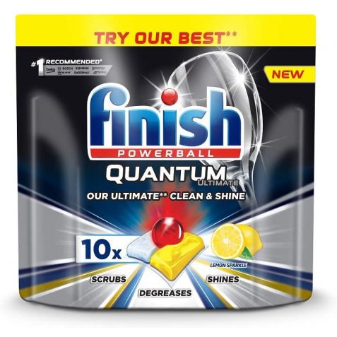 Finish Quantum Ultimate Dishwasher, Lemon, 10 Tablets Waynik By Safco