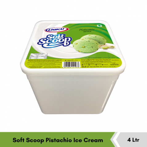 UNIKAI SOFT SCOOP PISTACHIO ICE CREAM 4LTR Online | Waynik By Safco