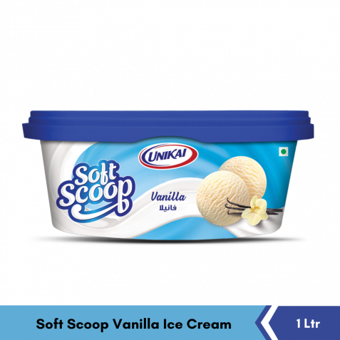 UNIKAI SOFT SCOOP VANILLA ICE CREAM 1LTR Online | Waynik By Safco