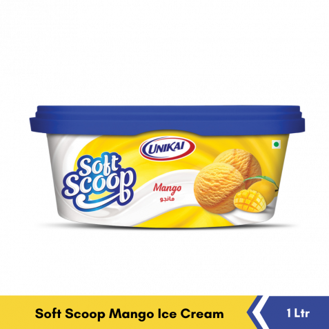 UNIKAI SOFT SCOOP MANGO ICE CREAM 1LTR Online | Waynik By Safco