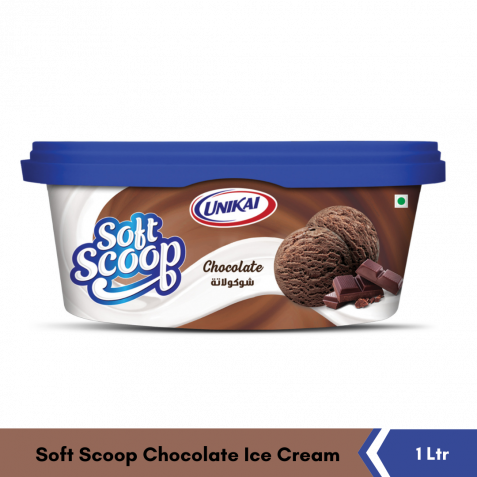 UNIKAI SOFT SCOOP CHOCOLATE ICE CREAM 1LTR Online | Waynik By Safco