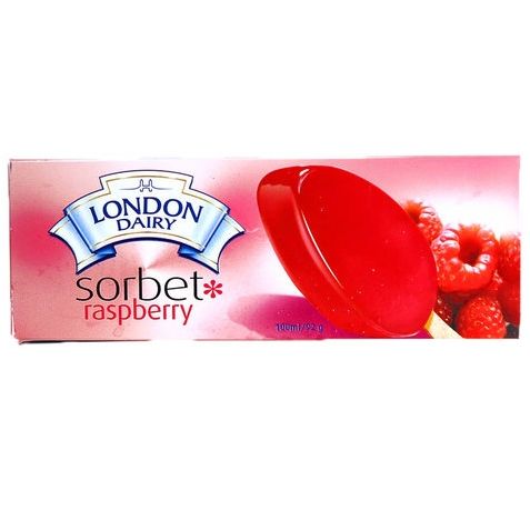 LONDON DAIRY SORBET RASPBERRY ICE CREAM STICK 100ML Waynik By Safco