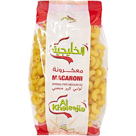 AL KHALEEJIA MEDIUM SPRING PIPE MACARONI PASTA 400GM Waynik By Safco