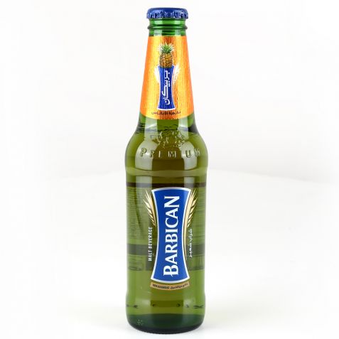 BARBICAN PINEAPPLE FLAVOURED MALT BEVERAGE GLASS 325ML