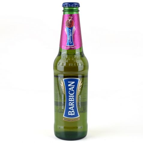 BARBICAN POMEGRANATE FLAVOURED MALT BEVERAGE GLASS 325ML