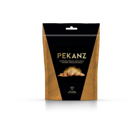 PEKANZ PECAN COATED WITH CARAMEL CHOCOLATE BAG 50GM Waynik By Safco