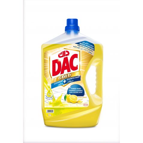 DAC DISINFECTANT GOLD CITRUS BURST 3LTR Online | Waynik By Safco