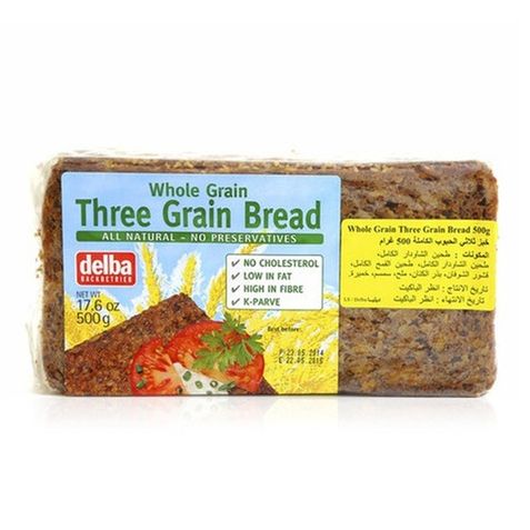 DELBA THREE GRAIN BREAD 500GM Online | Waynik By Safco