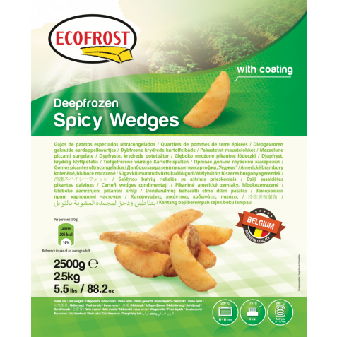 ECOFROST POTATO WEDGES SPICY 2.5KG Online | Waynik By Safco