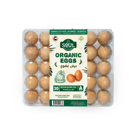 SOUL ORGANIC BROWN MEDIUM EGGS 30 PCS Online | Waynik By Safco