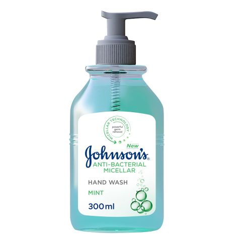 JOHNSON'S ANTIBACTERIAL HAND WASH MINT 300ML Online | Waynik By Safco