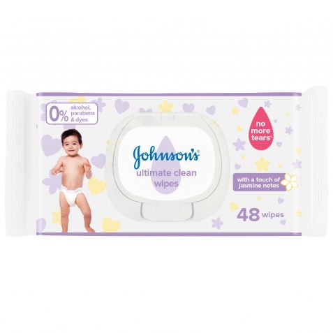 JOHNSON'S BABY WIPES ULTIMATE CLEAN PACK 48 WIPES Waynik By Safco