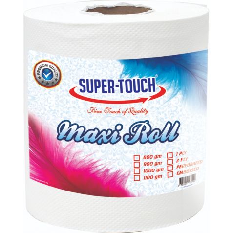 SUPER TOUCH Maxi Roll 2 Ply In Poly Bag- 800 Grm/Roll