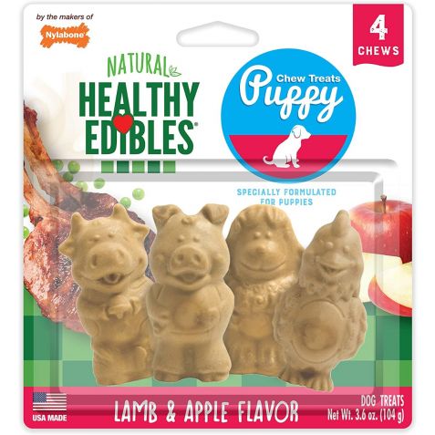 Healthy Edible Puppy Sweet Potato &Turkey 4ct BL Waynik By Safco