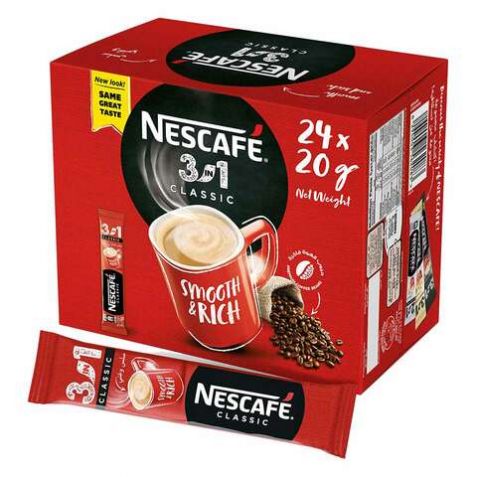 NESCAFE MIX SACHET INSTANT COFFEE 20GM,PACK OF 24 Waynik By Safco