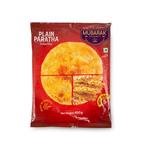 MUBARAK GOURMET PARATHA PLAIN FROZEN 400GM Online | Waynik By Safco