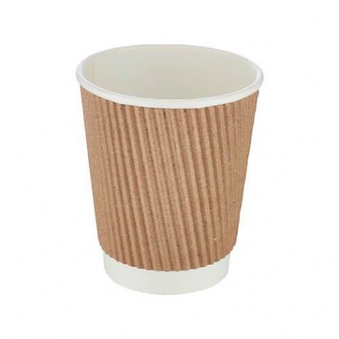 SUPER TOUCH- KRAFT STRAIGHT RIPPLE PAPER CUP 8OZ Waynik By Safco