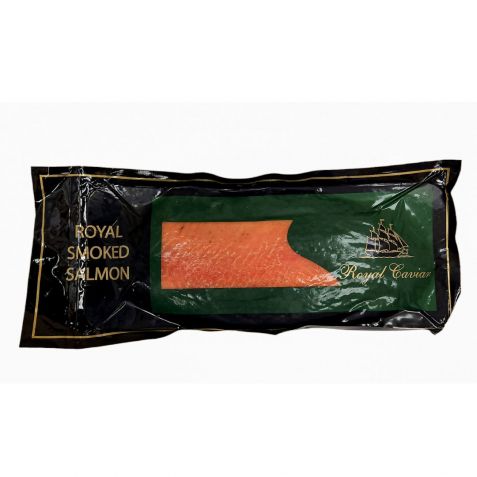 ROYAL SALMON SMOKED PRESLICED FROZEN APPROX 1.5KG Waynik By Safco