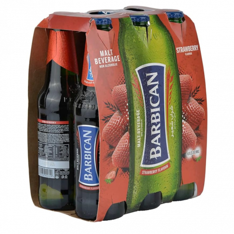 BARBICAN STRAWBERRY FLAVOURED MALT BEVERAGE GLASS 6X325ML