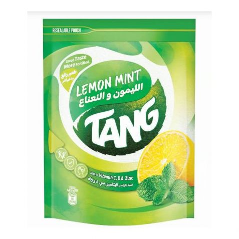 TANG LEMON MINT POUCH FLAVOURED PWDER DRINK 375GM Waynik By Safco