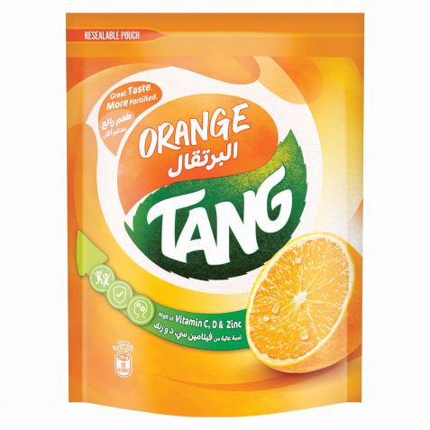 TANG ORANGE POUCH FLAVOURED POWDER DRINK 375GM Waynik By Safco
