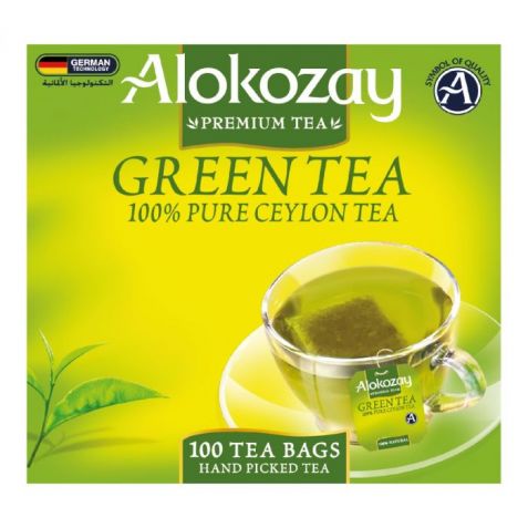 ALOKOZAY GREEN TEA BAGS 100X2GM | Waynik By Safco