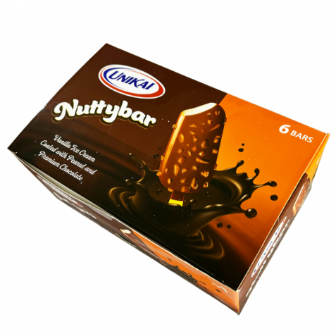 UNIKAI NUTTY CHOCO BAR ICE CREAM STICK FAMILY PACK 6X65ML